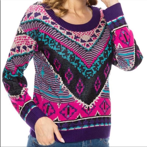 Flying Tomato | Sweaters | Colorful Mixed Print | Poshmark